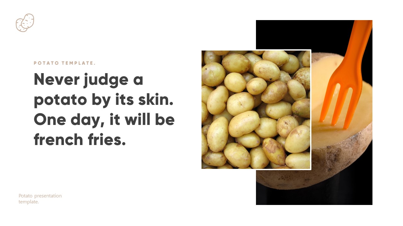 Potato - Grocery & Organic Food Powerpoint Template, Presentation Templates