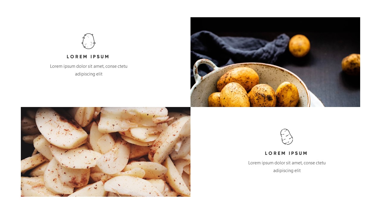 Potato - Grocery & Organic Food Powerpoint Template, Presentation Templates