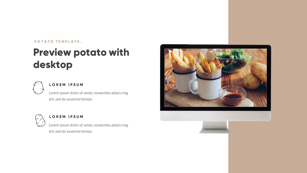 Potato - Grocery & Organic Food Powerpoint Template, Presentation Templates