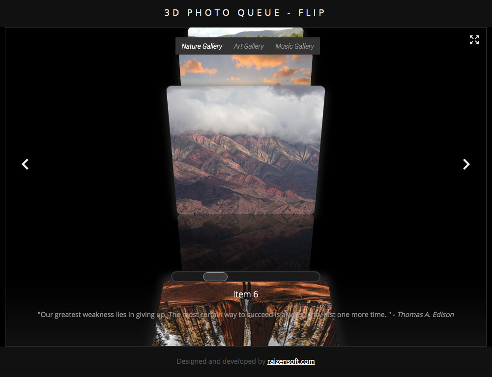 3D Photo Queue - Advanced Media Gallery by raizensoft | CodeCanyon