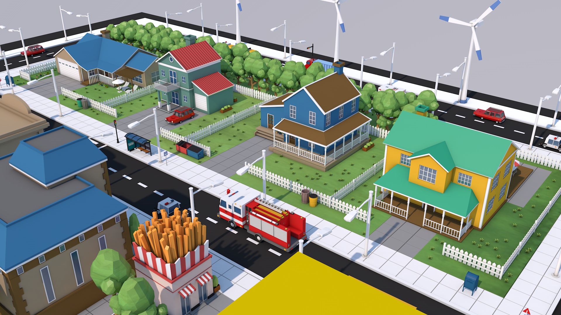 Low Poly City Town Pack by multimedia4d | 3DOcean