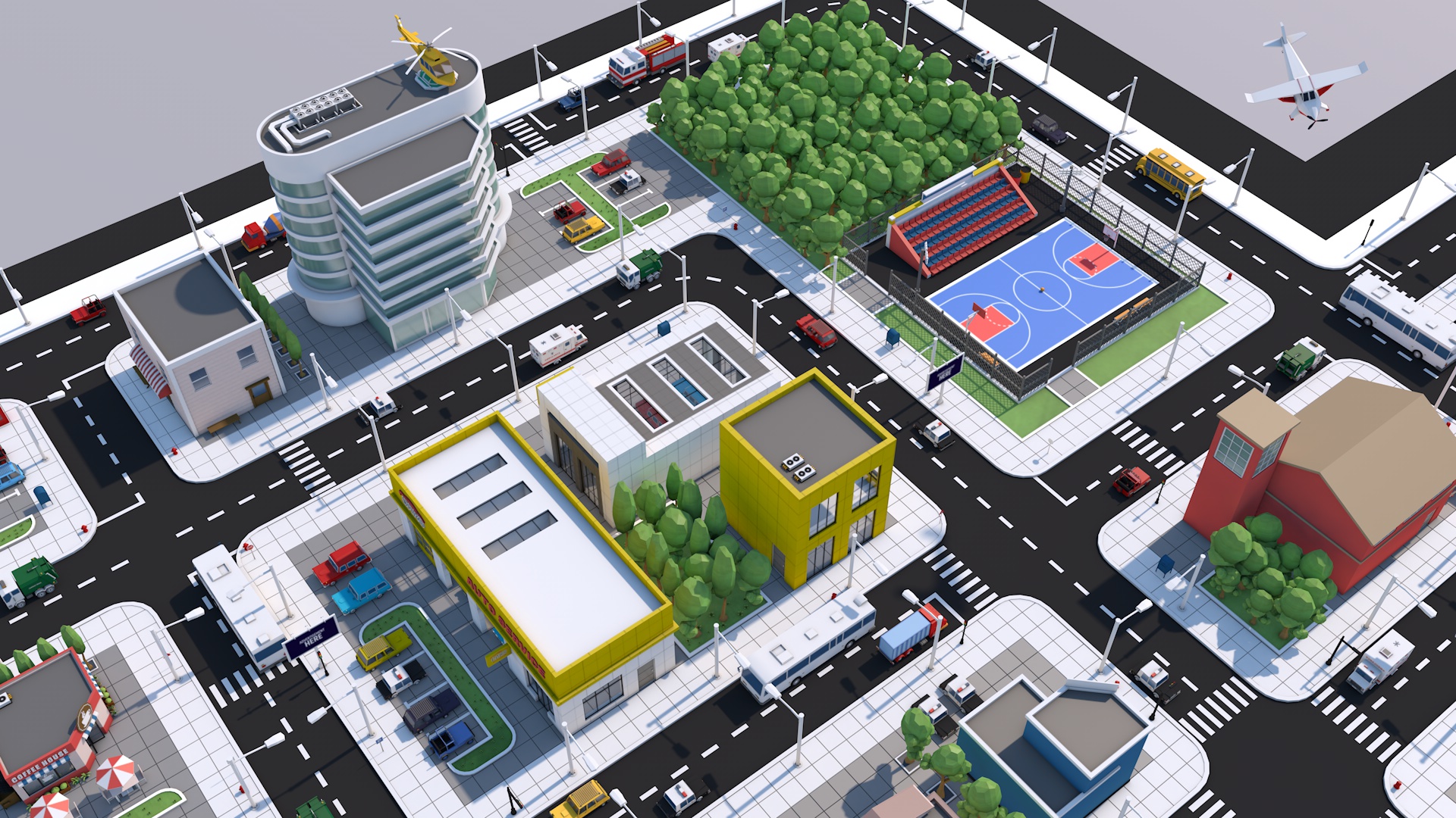 Low Poly City Town Pack by multimedia4d | 3DOcean