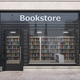 Bookstore shop exterior with books and textbooks in showcase. Stock ...