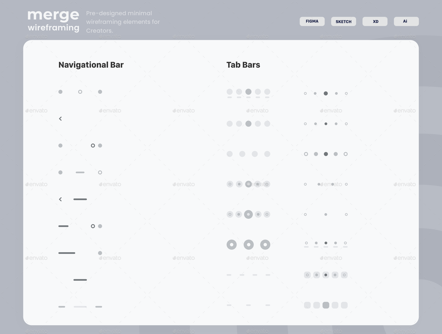 Merge Wireframing UI Kit, Web Elements | GraphicRiver