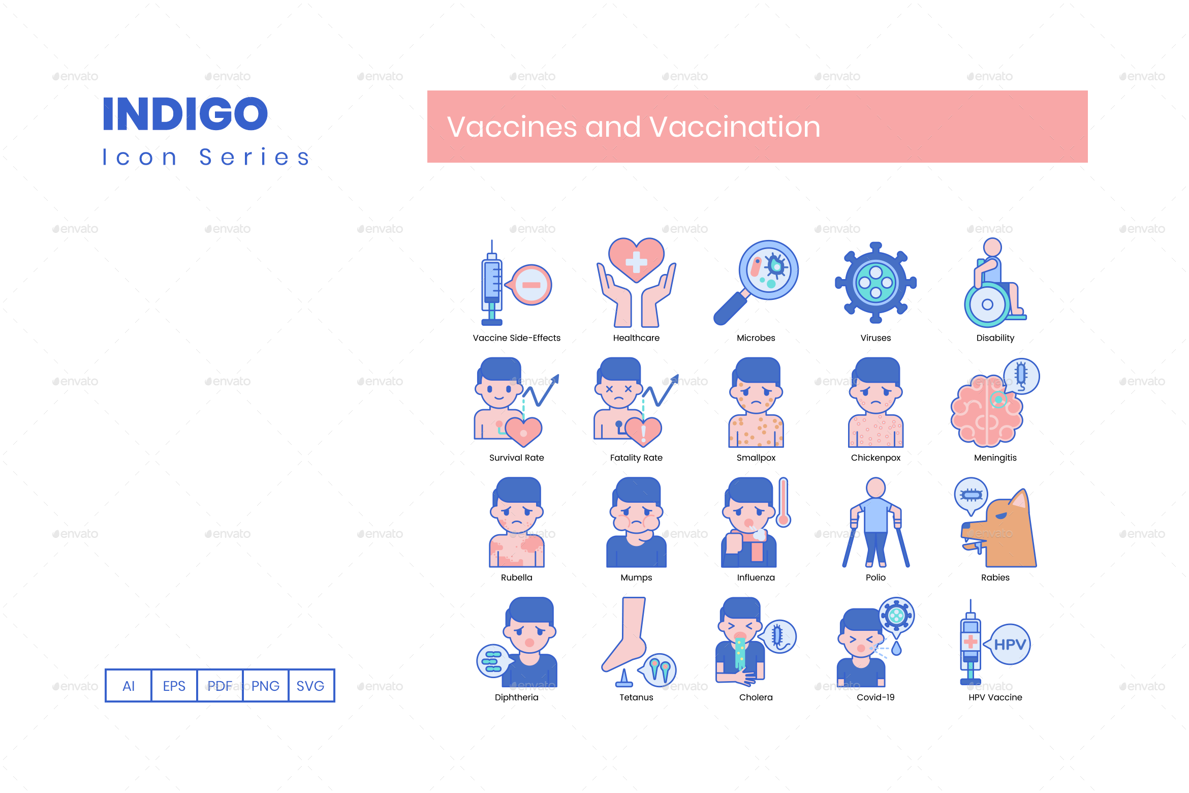 65 Vaccines and Vaccination Icons, Icons | GraphicRiver