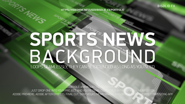 Sports News Background, Motion Graphics | VideoHive