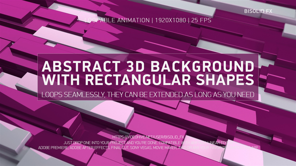 Abstract 3d Background With Rectangular Shapes, Motion Graphics | VideoHive