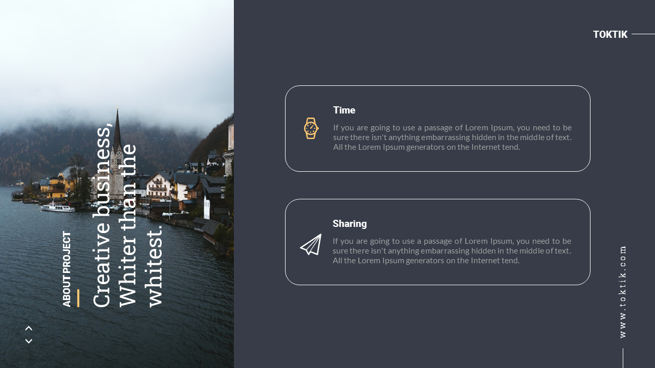 TokTik-Minimal & Creative Google Slides Template, Presentation Templates