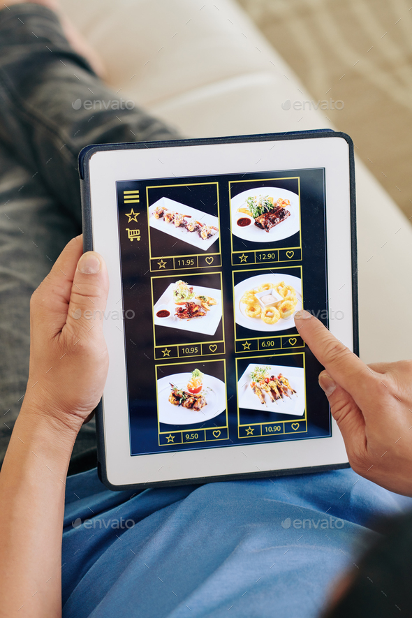 Man ordering food online Stock Photo by DragonImages | PhotoDune