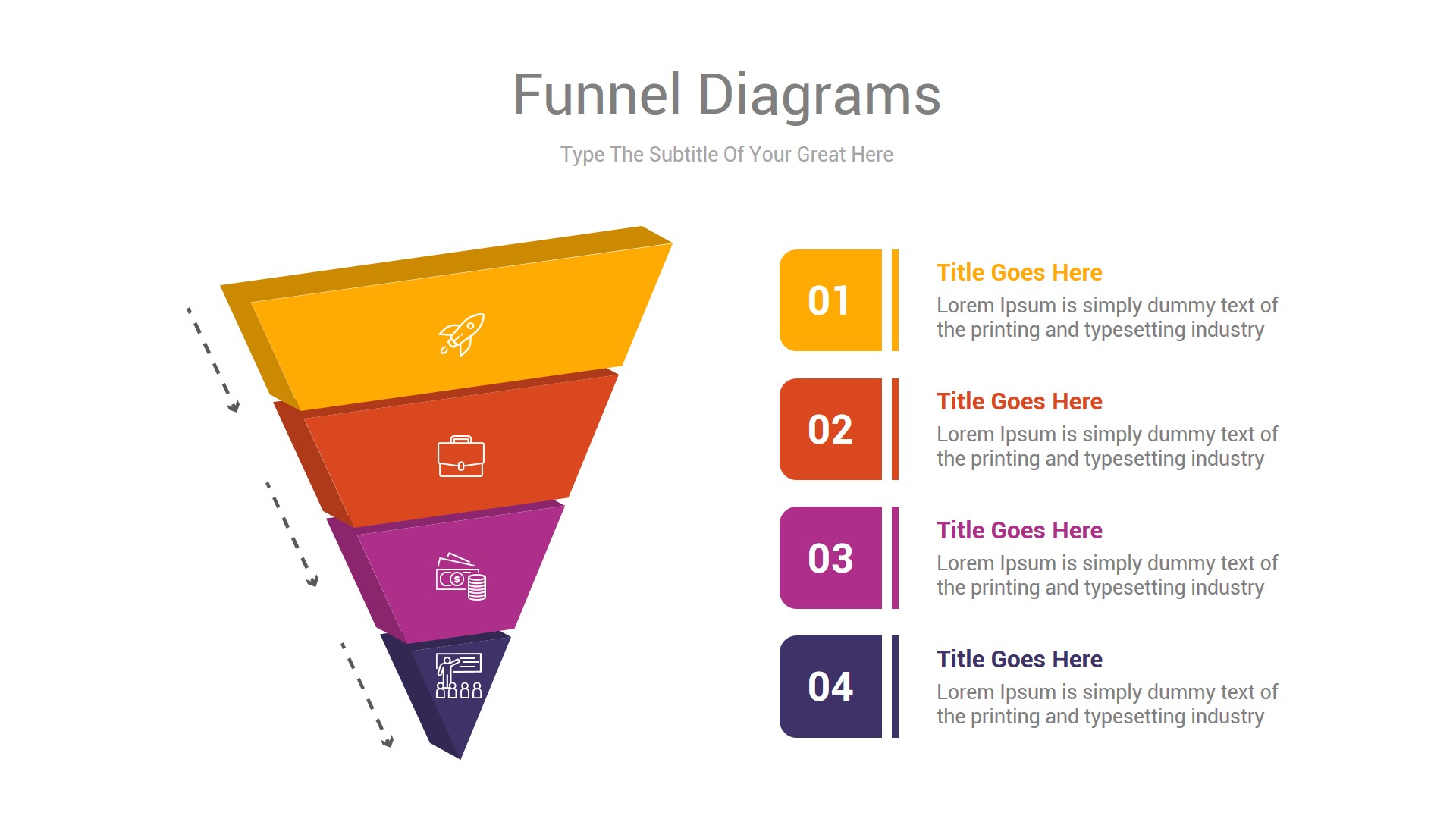 Funnel Diagrams PowerPoint & Illustrator Template, Presentation Templates