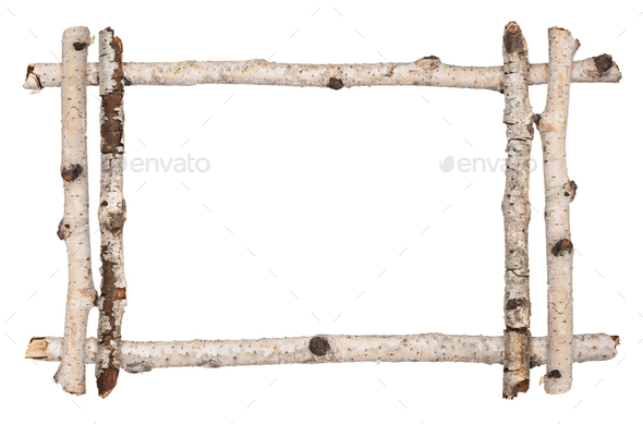 Twig frame of birch Stock Photo by SeDmi | PhotoDune