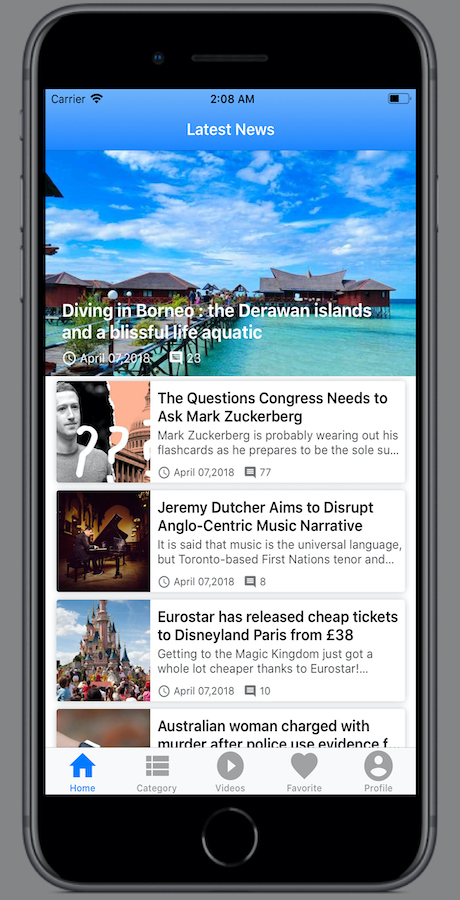 IOS News App by fmaurice | CodeCanyon