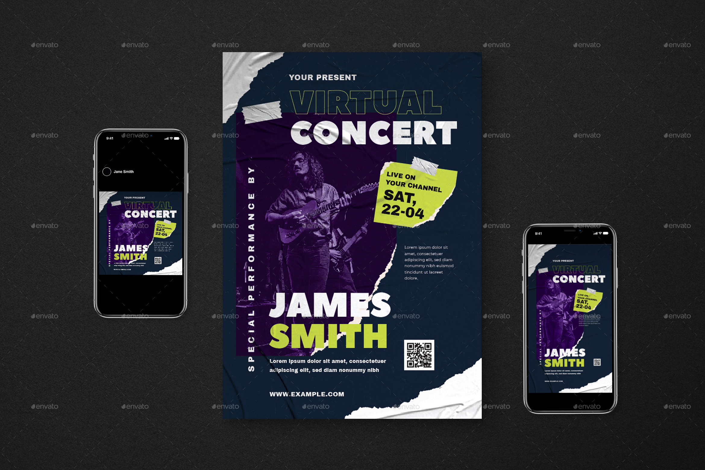 Virtual Concert Flyer Pack, Print Templates | GraphicRiver
