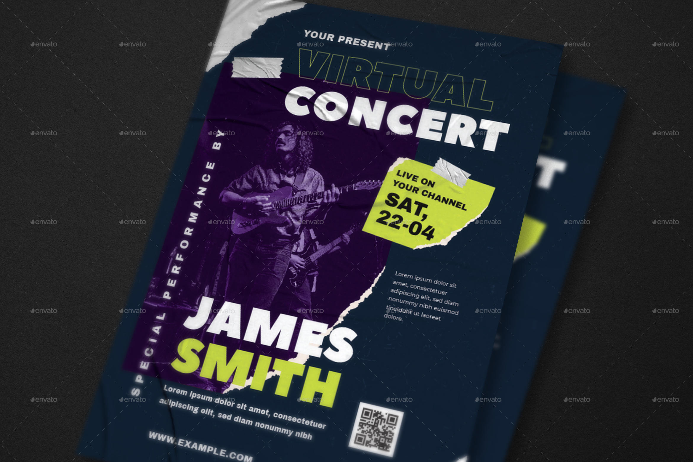 Virtual Concert Flyer Pack, Print Templates | GraphicRiver