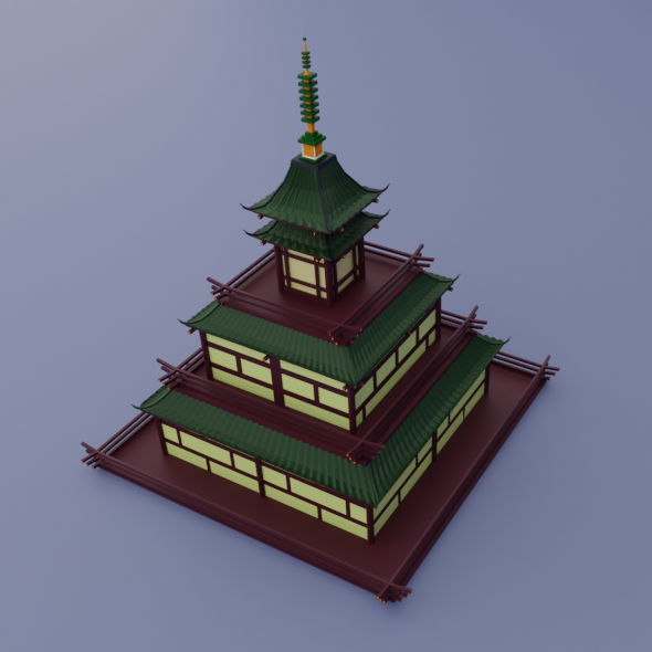 Low Poly old Chinese House by CG_ABDELHAK | 3DOcean