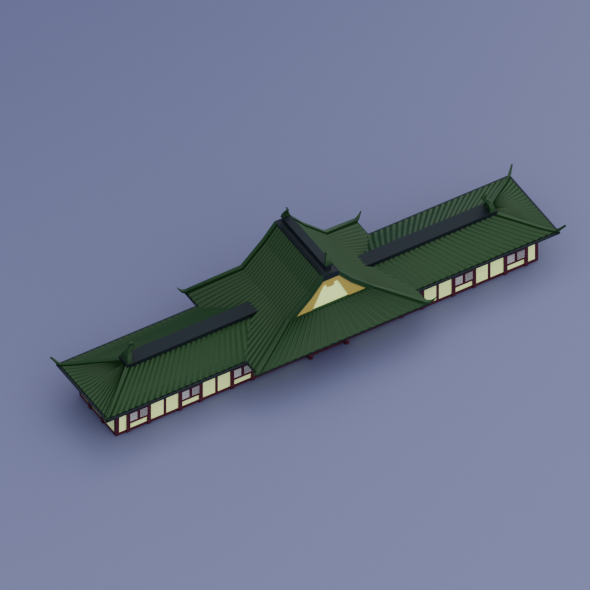 Low Poly old Chinese House by CG_ABDELHAK | 3DOcean