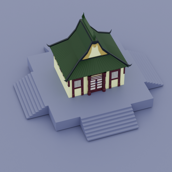 Low Poly old Chinese House by CG_ABDELHAK | 3DOcean