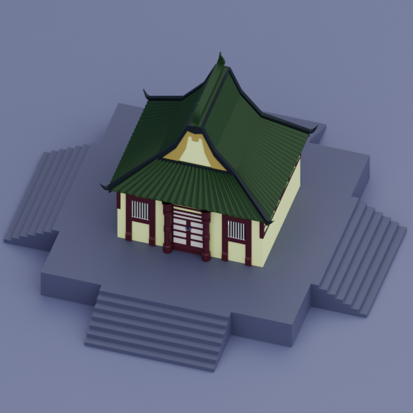 Low Poly old Chinese House by CG_ABDELHAK | 3DOcean