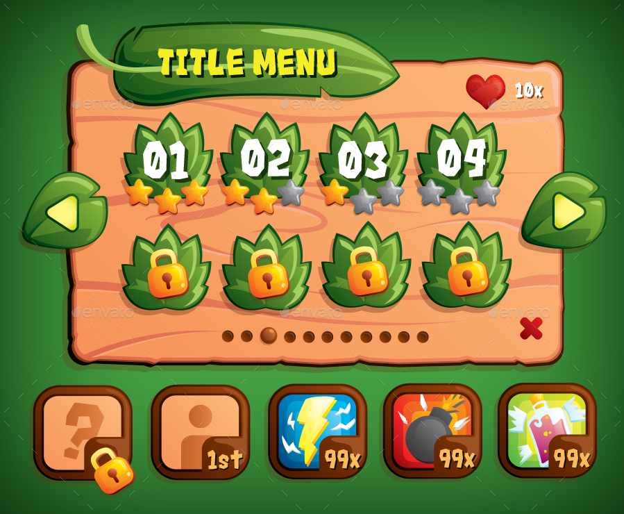 Leaf Nature Game Assets, Game Assets | GraphicRiver