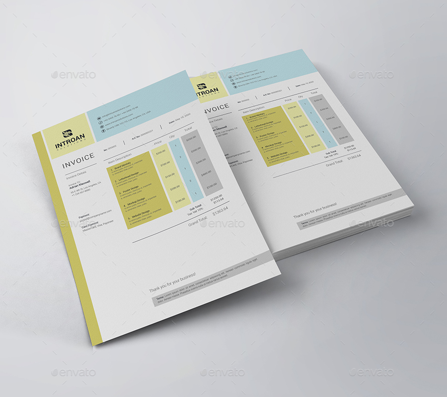 Modern Invoice, Print Templates | GraphicRiver