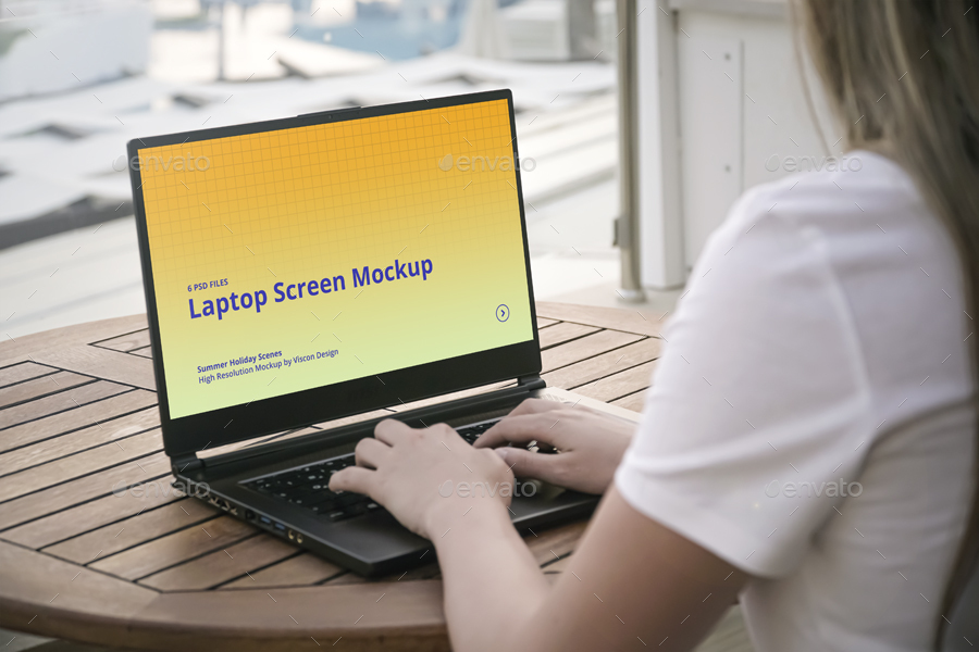Laptop Mockup Summer Scenes, Graphics | GraphicRiver