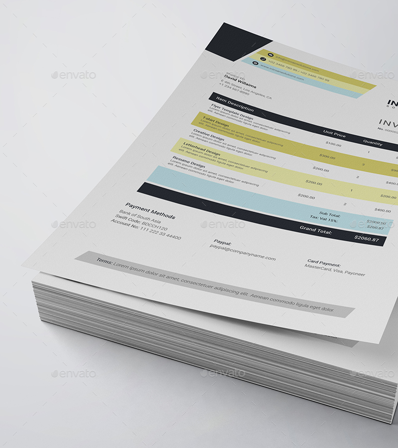 Modern Invoice, Print Templates | GraphicRiver