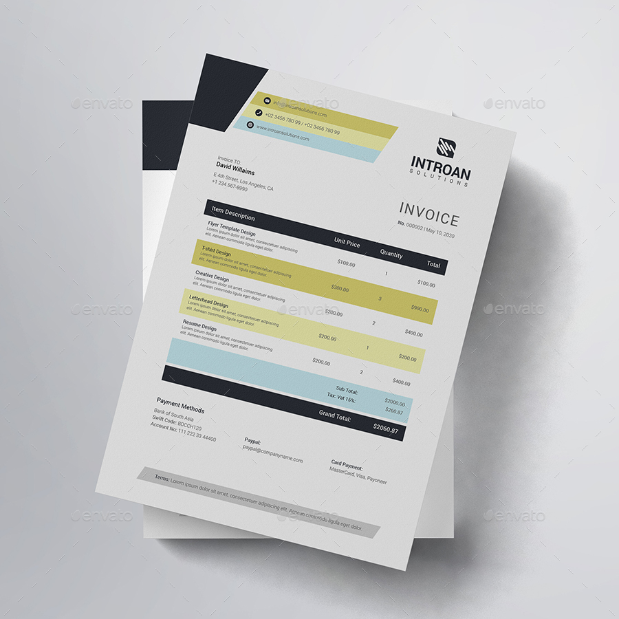 Modern Invoice, Print Templates | GraphicRiver