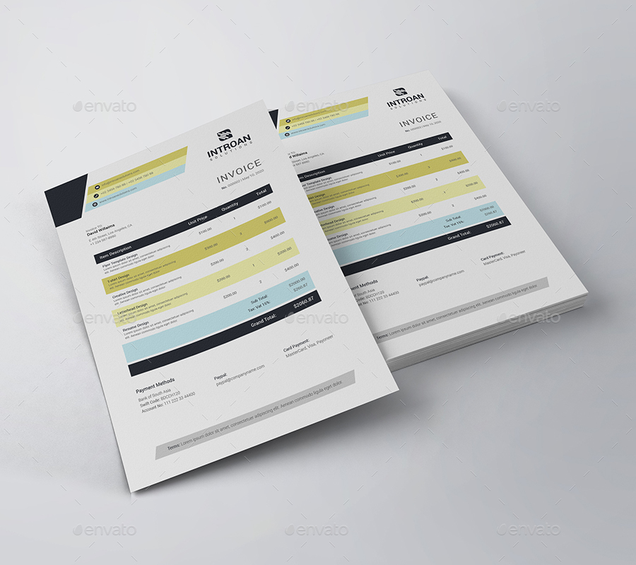 Modern Invoice, Print Templates | GraphicRiver