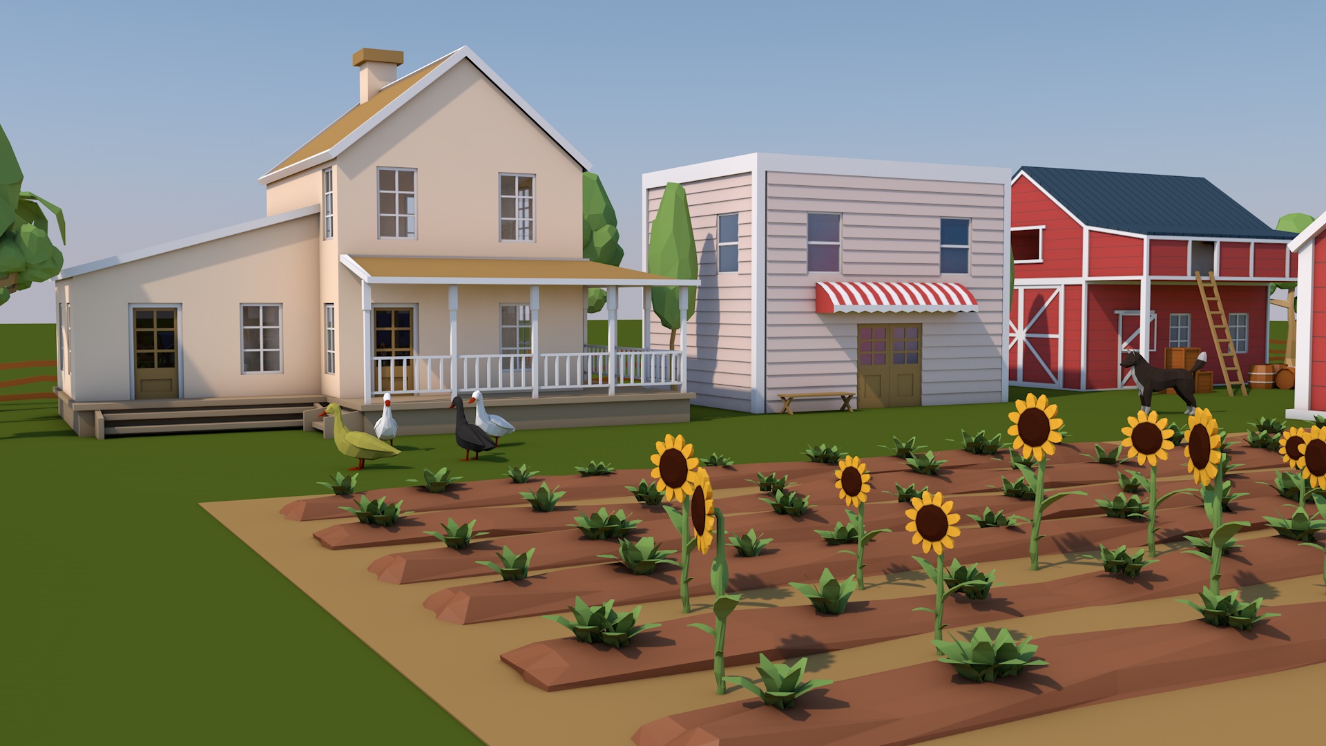 Low Poly Farm House and Animals Pack by multimedia4d | 3DOcean