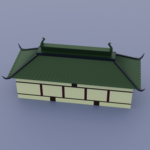 Low Poly old Chinese House by CG_ABDELHAK | 3DOcean