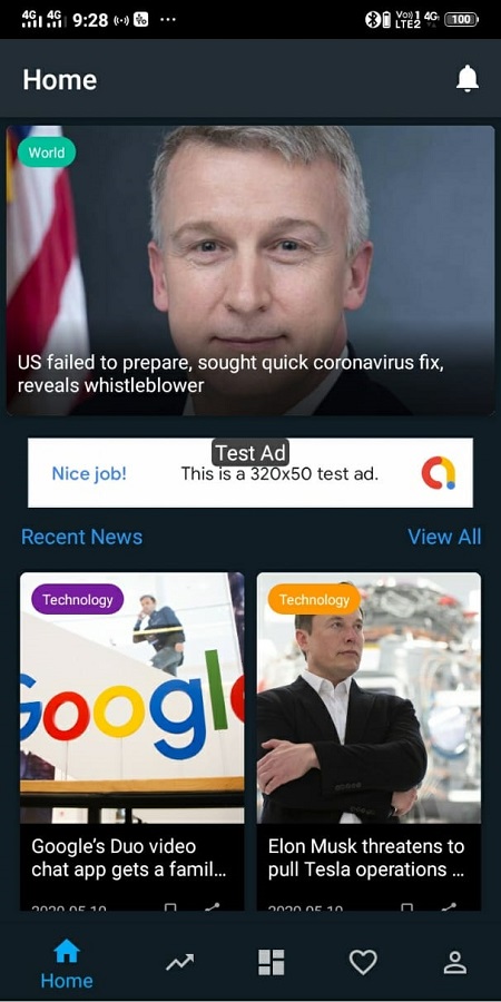 News app with laravel admin panel by QuikCode | CodeCanyon