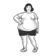 Obese Woman Sketch Vector Illustration, Vectors | GraphicRiver
