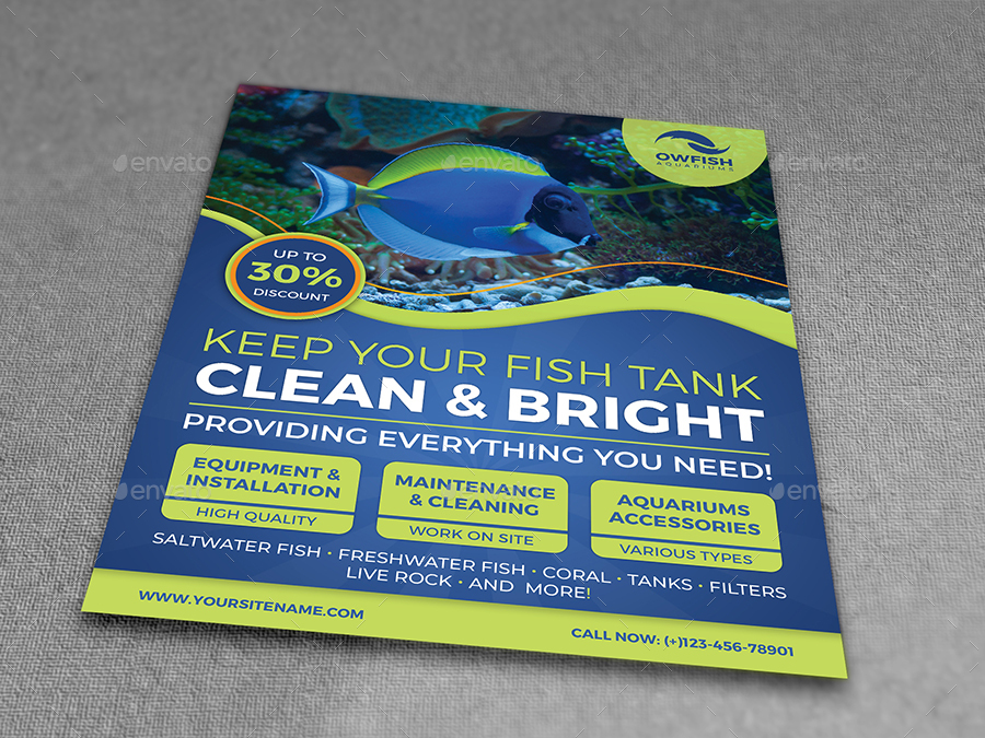 Aquarium Flyer - Fish Tank Flyer Template, Print Templates | GraphicRiver