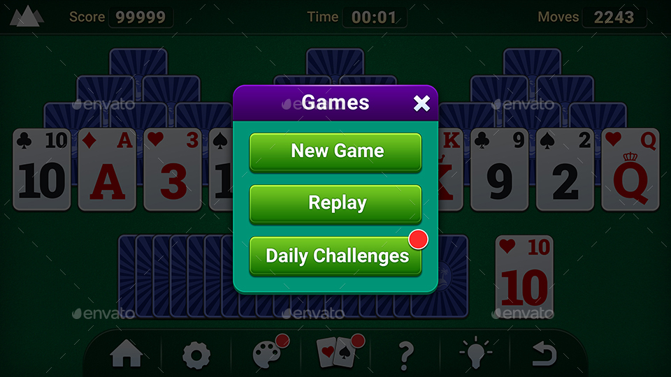 Solitaire Collection Game Kit (Vol-2), Game Assets | GraphicRiver