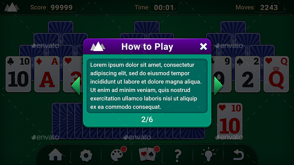 Solitaire Collection Game Kit (Vol-2), Game Assets | GraphicRiver