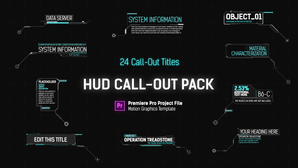 HUD Call Out Titles - Essential Graphics, Premiere Pro Templates ...
