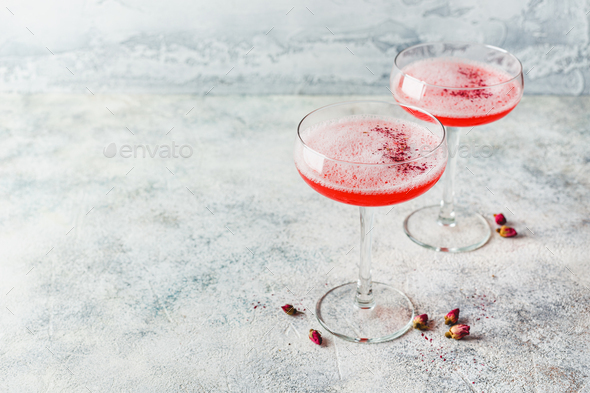Pink Raspberry Cocktail in drink glass Stock Photo by Irrin | PhotoDune