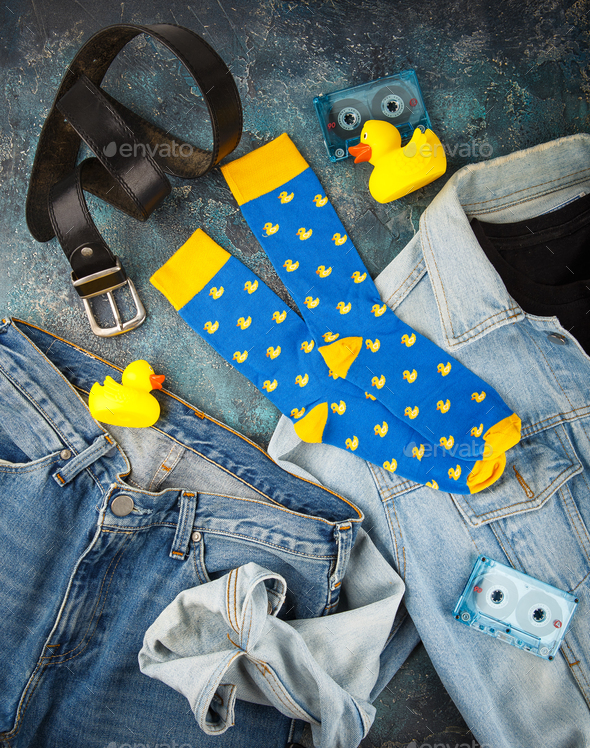 Flat lay fashion photography. Stylish women's outfit. Stock Photo by Irrin