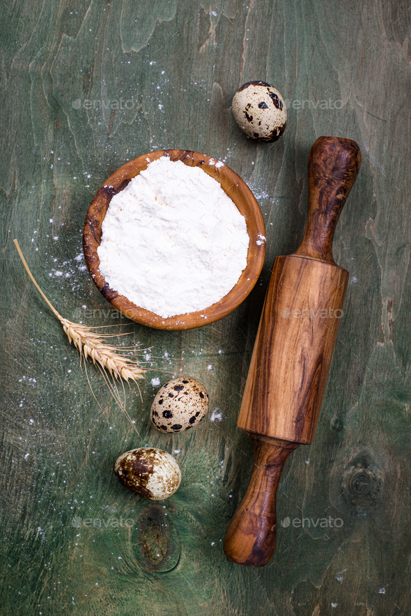 Baking concept with rolling pin Stock Photo by furmanphoto | PhotoDune