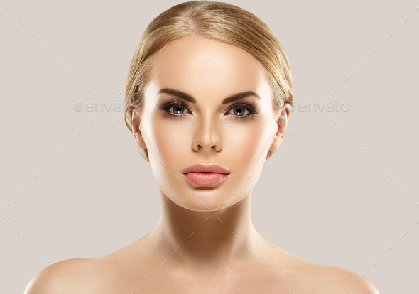 Beauty skin woman face healthy female skin care portrait Stock Photo by ...