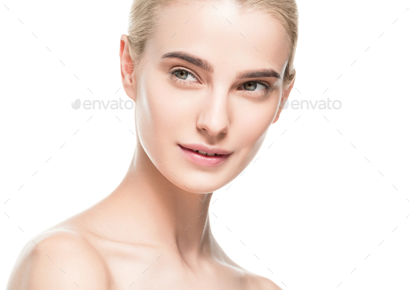Beauty skin woman face healthy female skin care portrait Stock Photo by ...