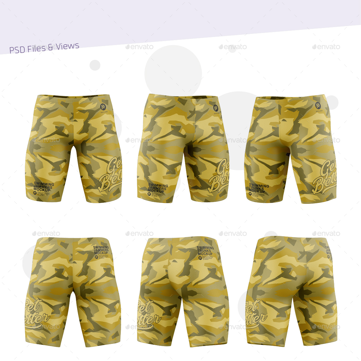 Men’s Swimming Jammers Mockup, Graphics | GraphicRiver