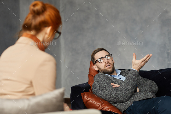 Man talking about his problems Stock Photo by AnnaStills | PhotoDune