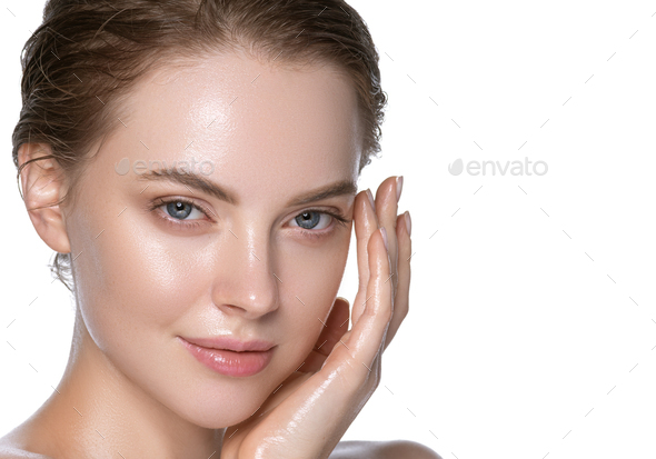 Sexy girl healthy hydration clean skin face beautiful model neck ...