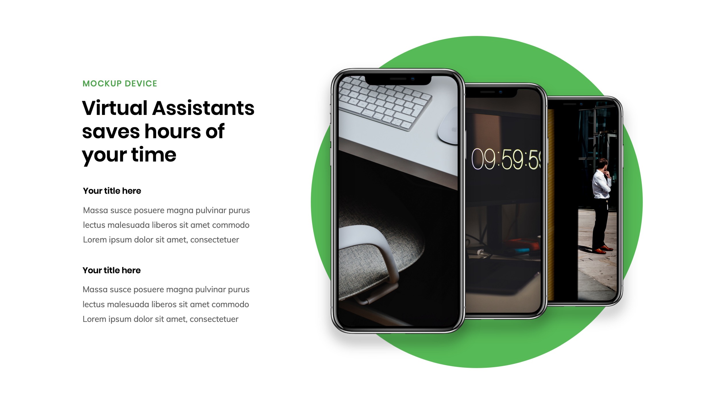 Virtual Assistant Slides Template Presentation, Presentation Templates