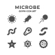 Set Icons of Microbe and Bacterium, Icons | GraphicRiver