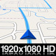 GPS Navigation Map Screen on the Road, Motion Graphics | VideoHive