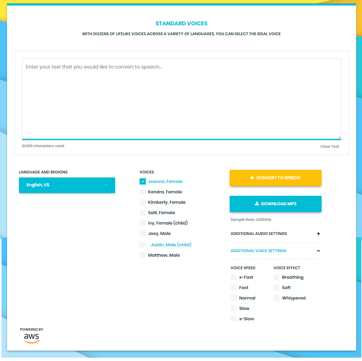 AWS Amazon Polly - Text to Speech Converter by Berkine | CodeCanyon