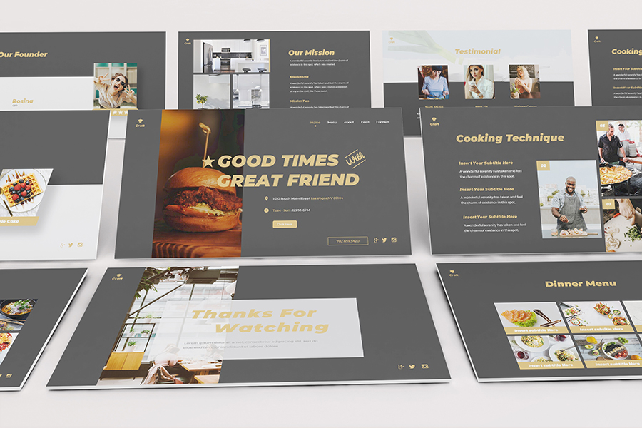 Craft Kitchen Google Slides Template, Presentation Templates | GraphicRiver