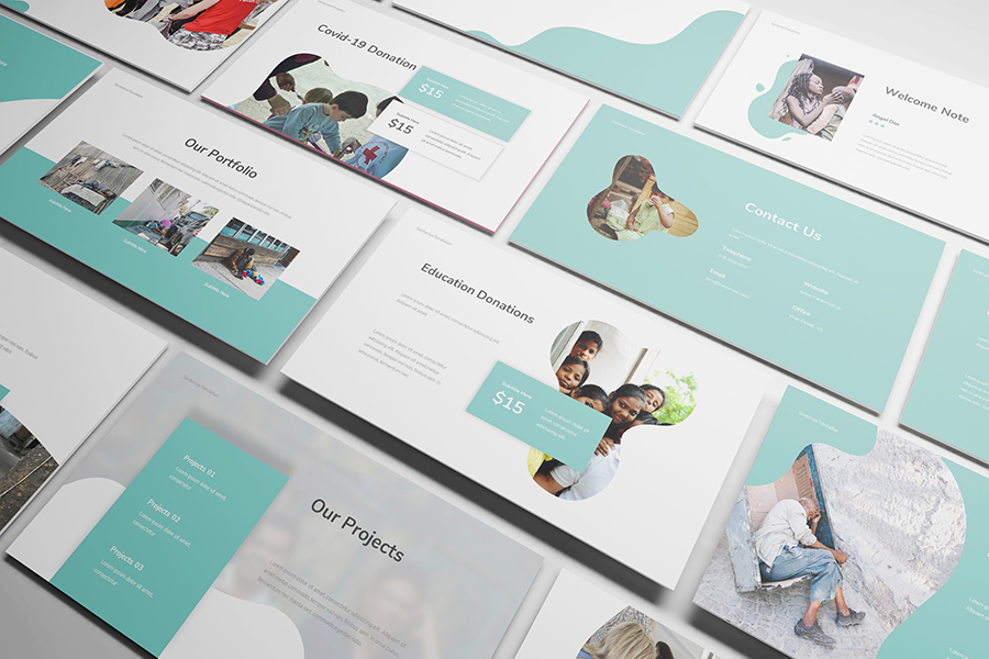 Charity & Donations Google Slides Template, Presentation Templates